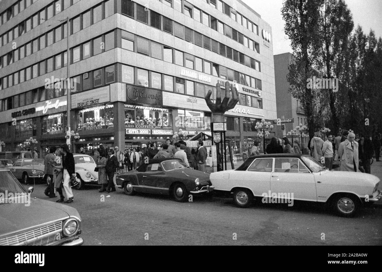View of the "Citta 2000" complex, a shopping and entertainment center ...