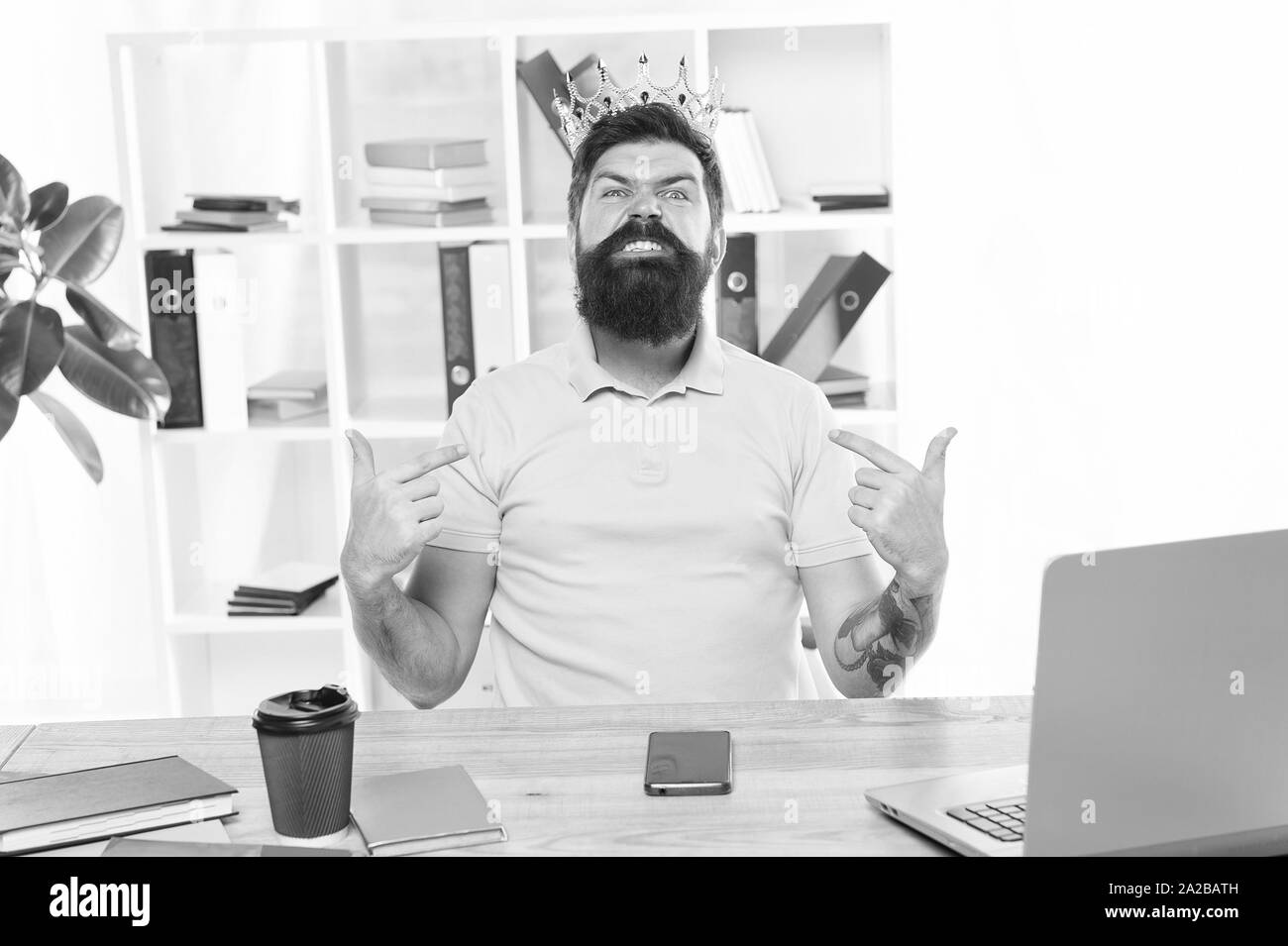 Arrogant boss Black and White Stock Photos & Images - Alamy