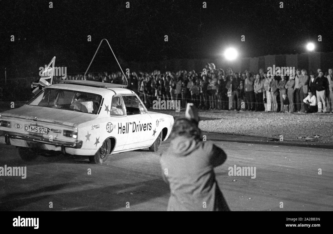 Car stunt show Black and White Stock Photos & Images - Alamy