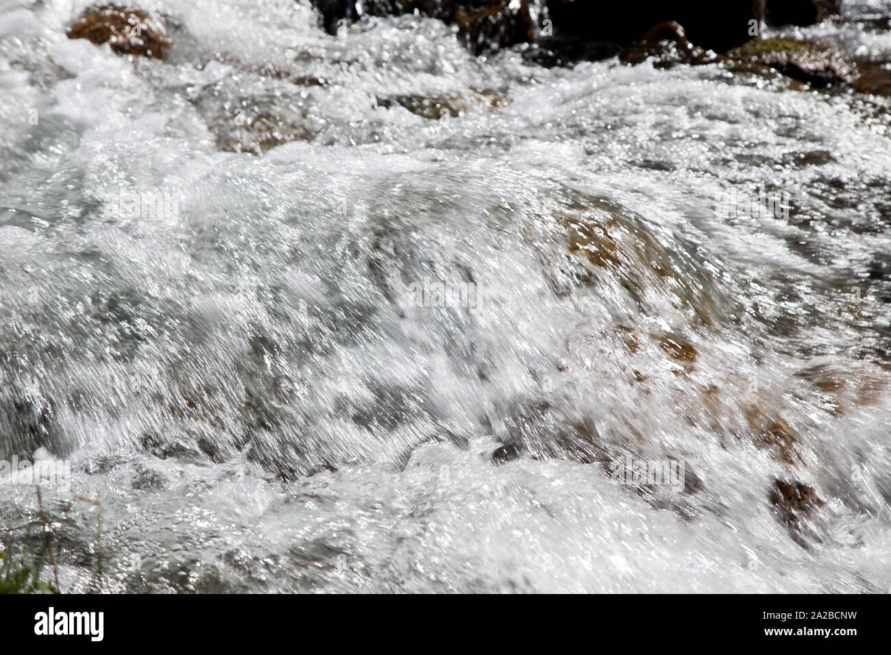 Water in the mountain raging river. Beautiful natural background of ...