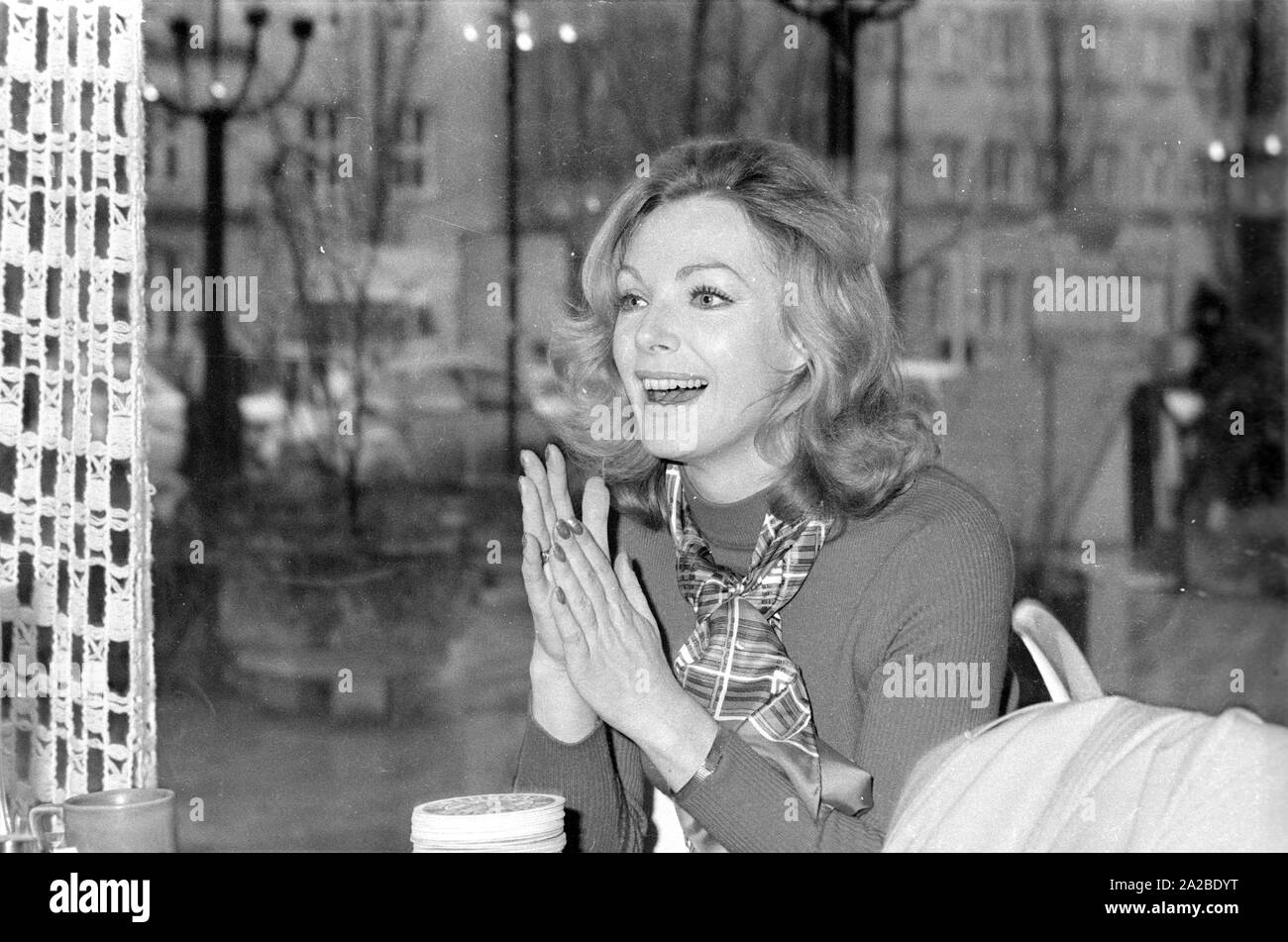 Photo story in Munich with the Austrian actress Maria Perschy, here in ...