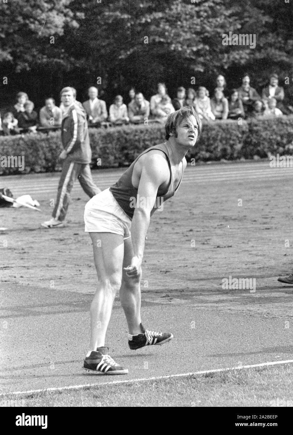 Javelin thrower Janis Lusis at the Mai Sportfest (May Sports Festival ...