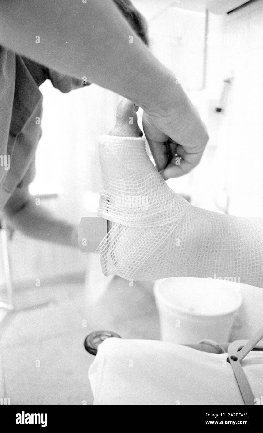 Male with bandage Black and White Stock Photos & Images - Alamy