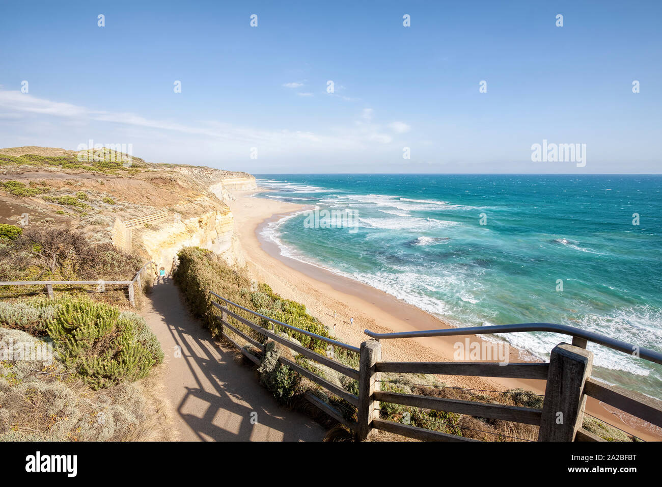 Gibson Steps and beach, Great Ocean Road, Victoria, Australia Stock ...