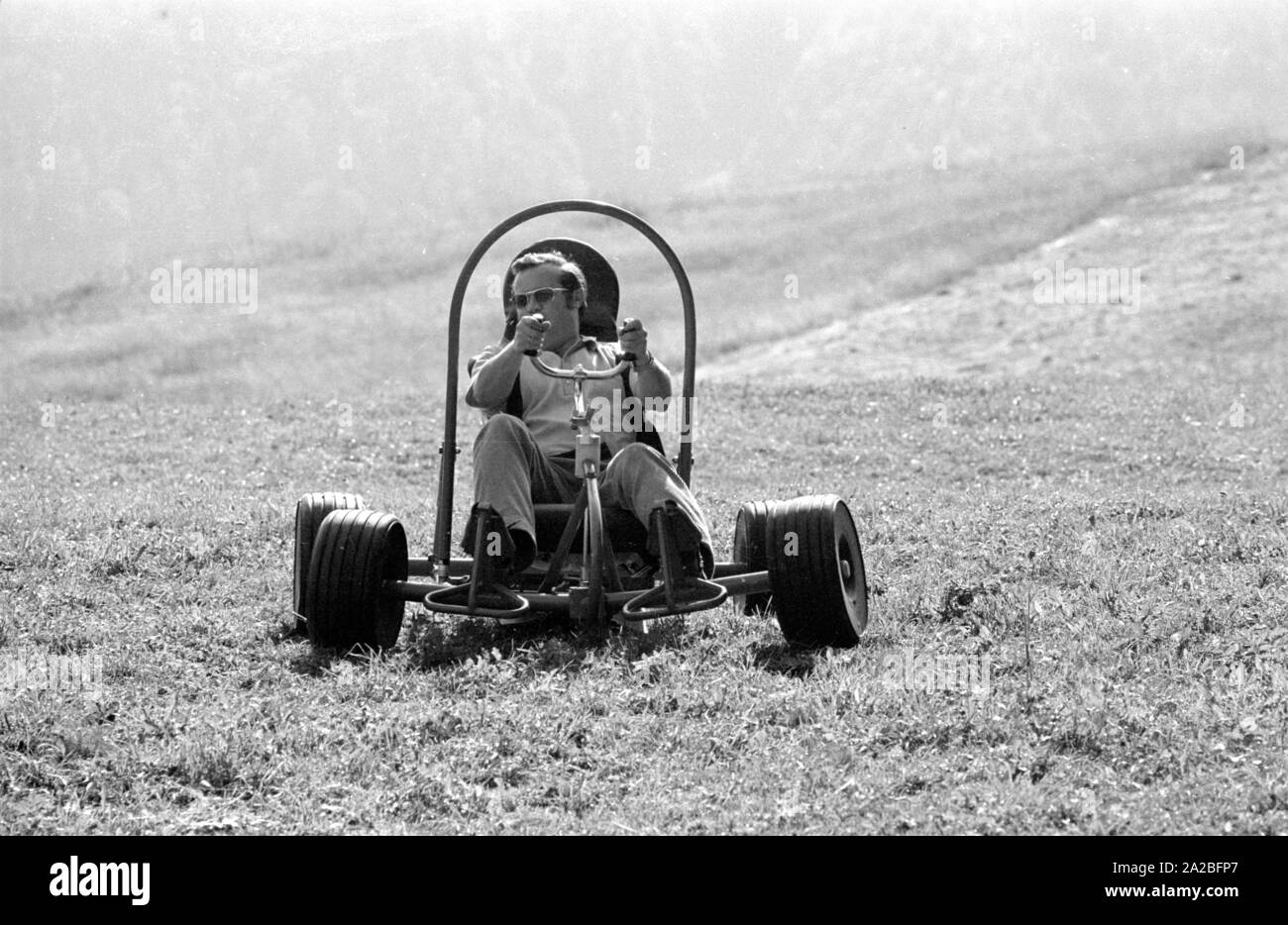 Downhill go cart Black and White Stock Photos & Images - Alamy