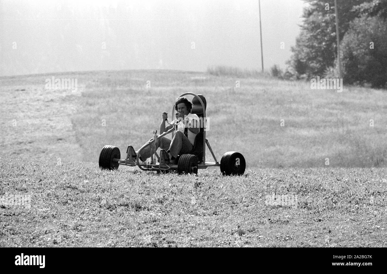 Downhill go cart Black and White Stock Photos & Images - Alamy
