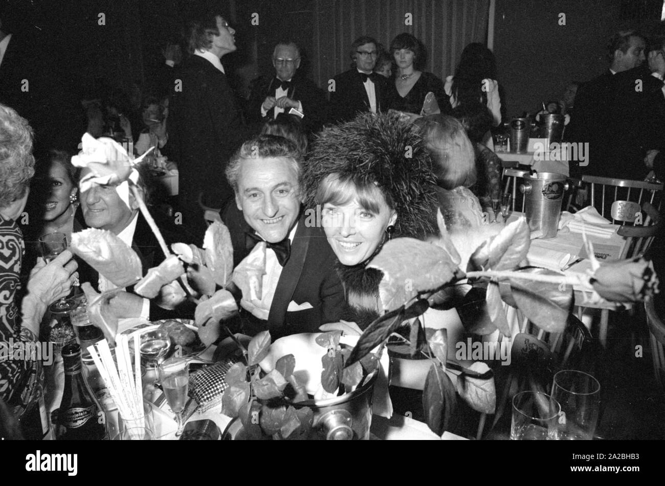 Folk actor Maxl Graf at the German Film Ball 1974 in the Bayerischer ...