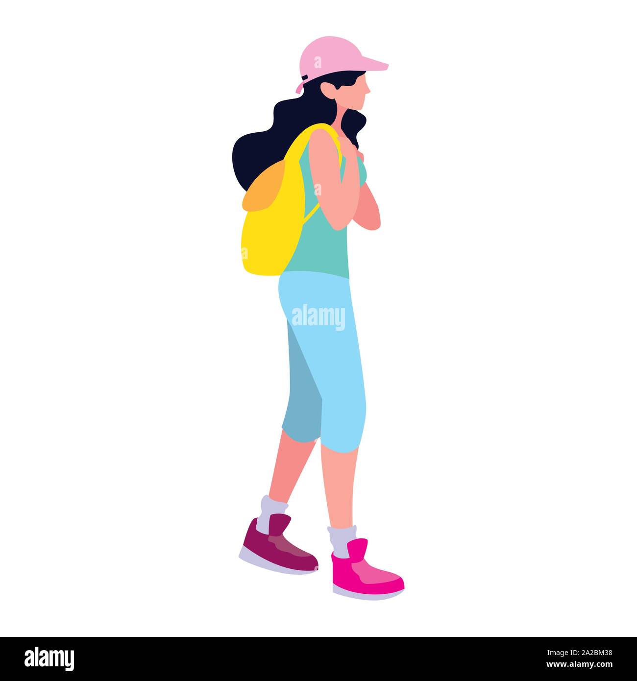 Trekking woman design, Sport hiking hike walk trudge ramble and camping ...