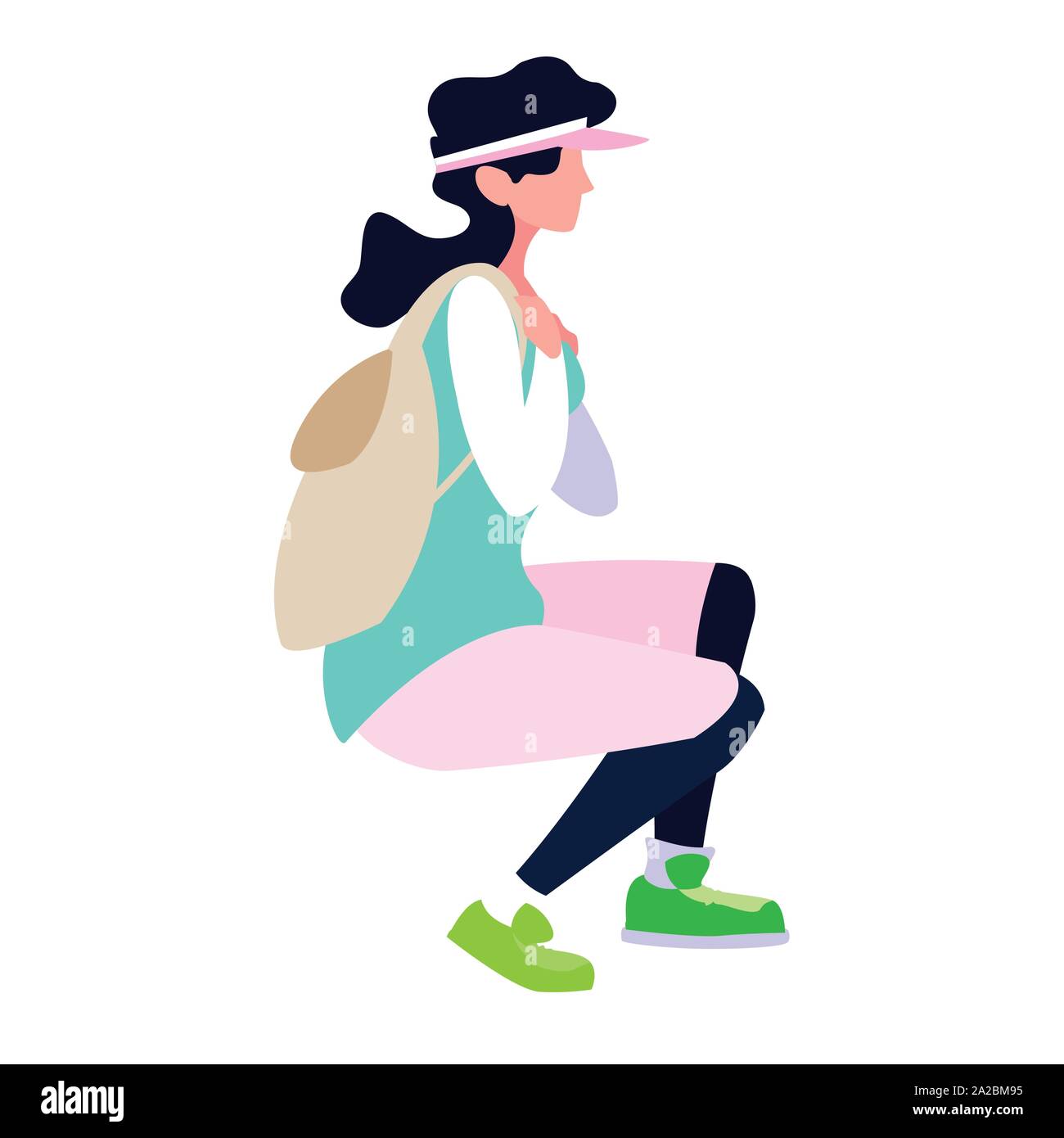 Trekking woman design, Sport hiking hike walk trudge ramble and camping ...