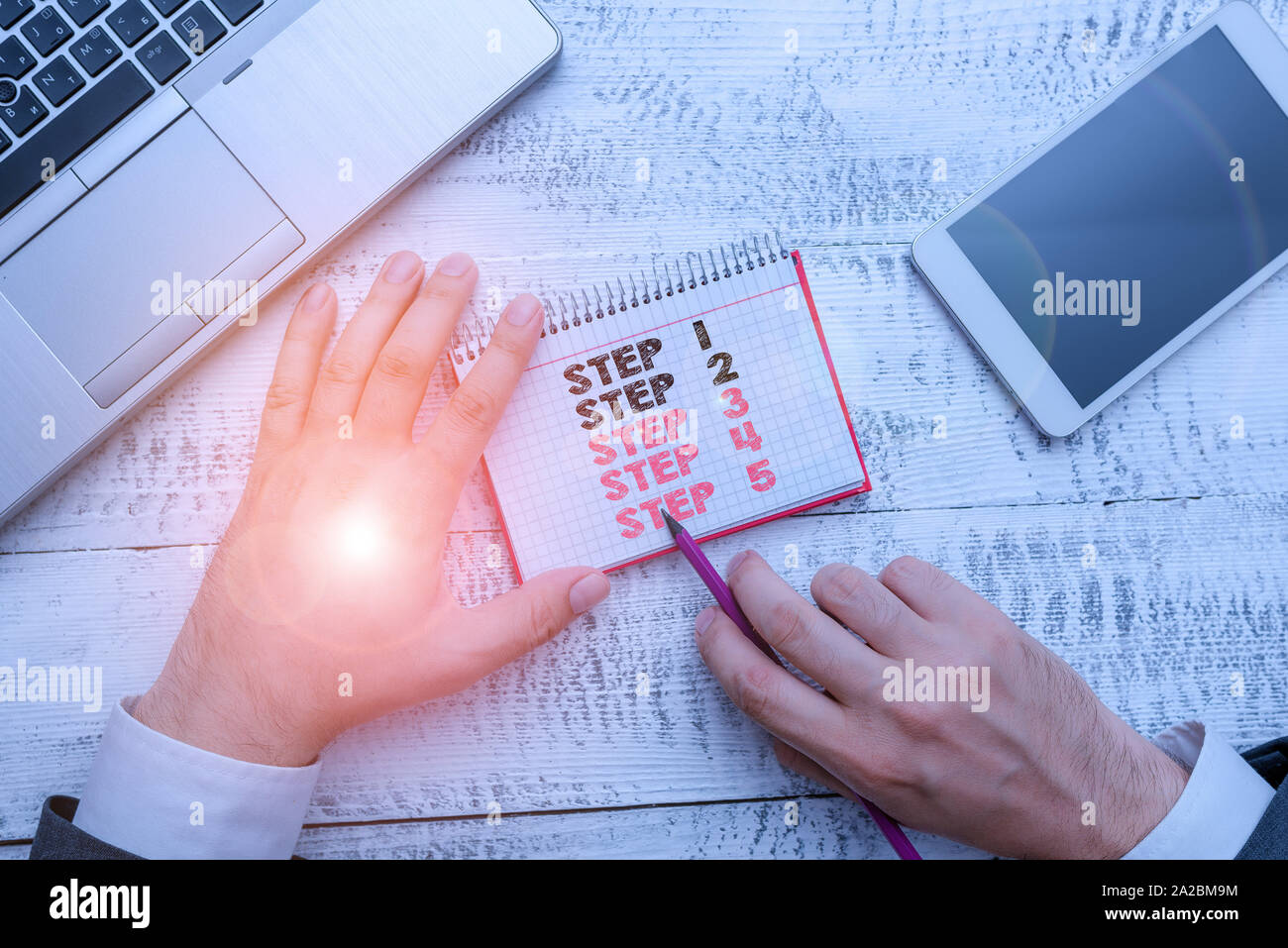 Word writing text Step 1, 2, 3, 4 and 5. Business photo showcasing ...