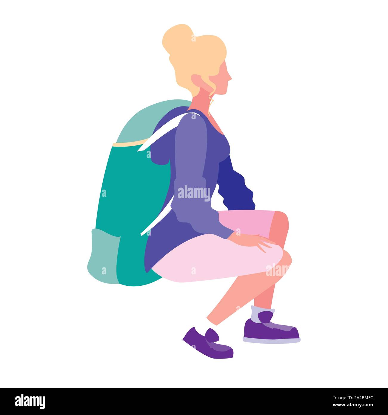 Trekking woman design, Sport hiking hike walk trudge ramble and camping ...