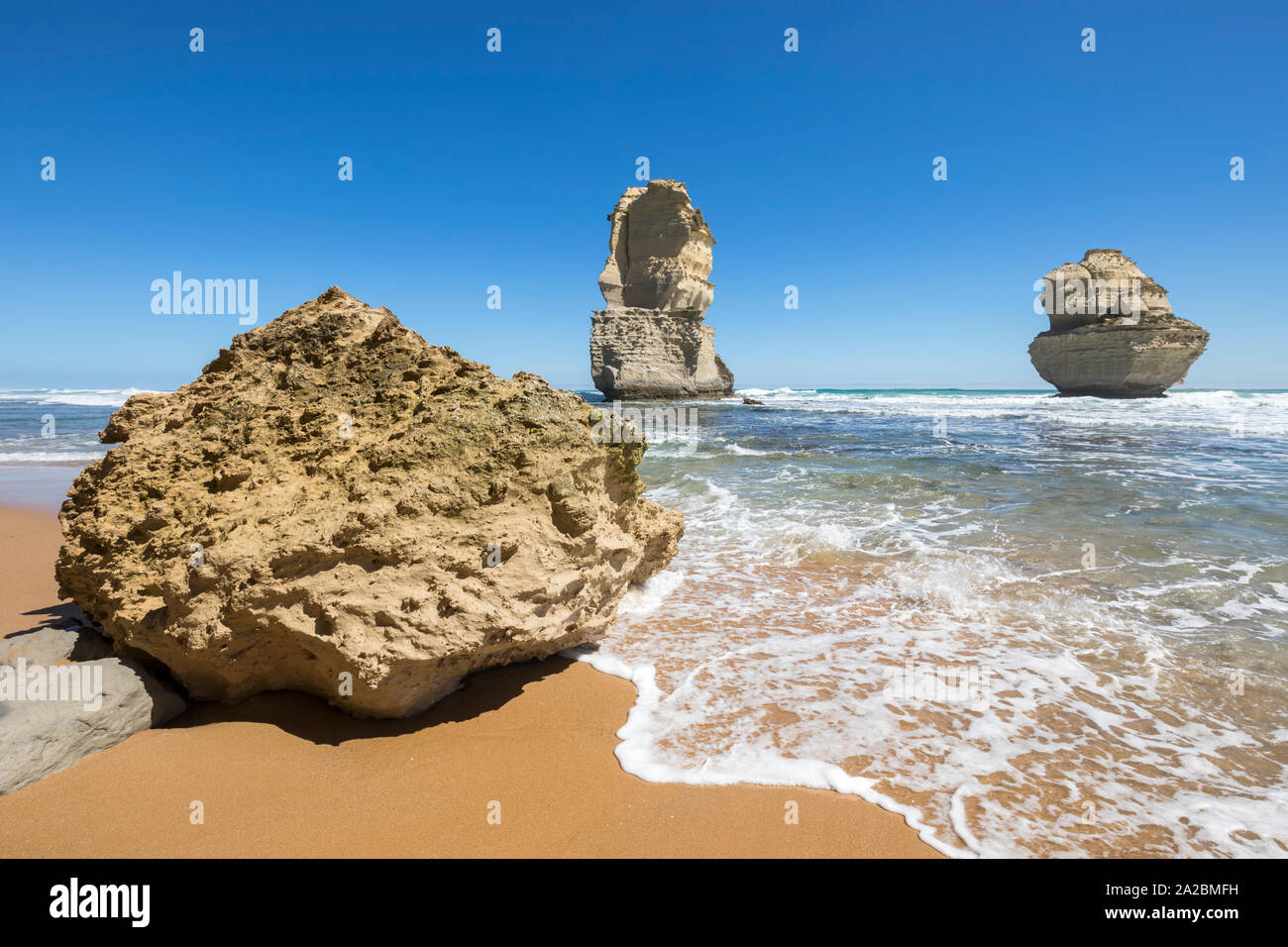 Gog and Magog are two giant limestone stacks offshore from the Gibson ...