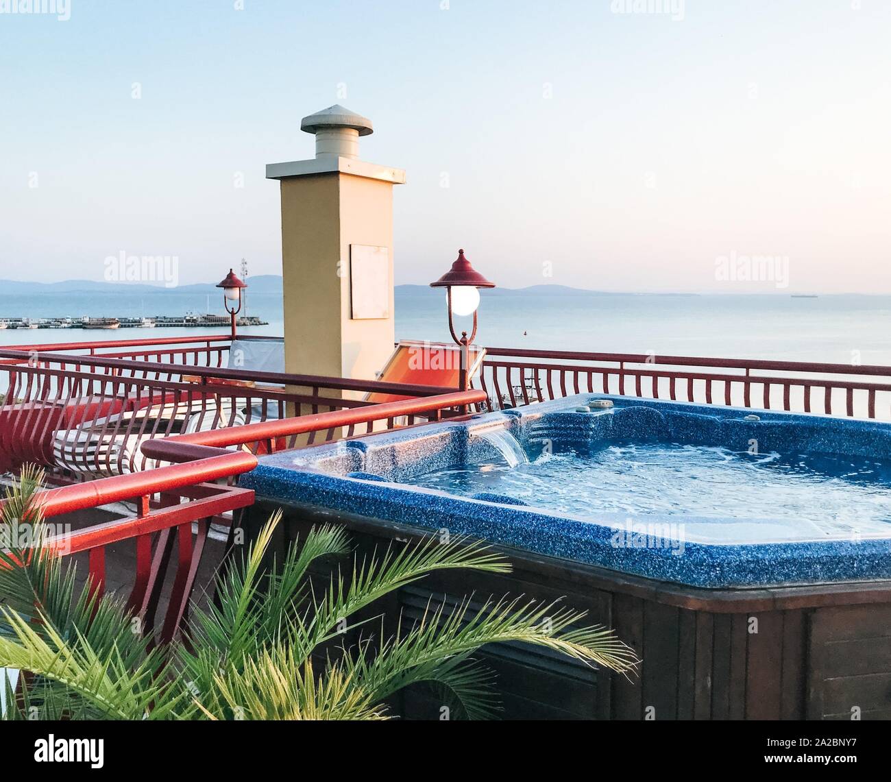 The sea view swimming pool with jacuzzi hi-res stock photography and ...