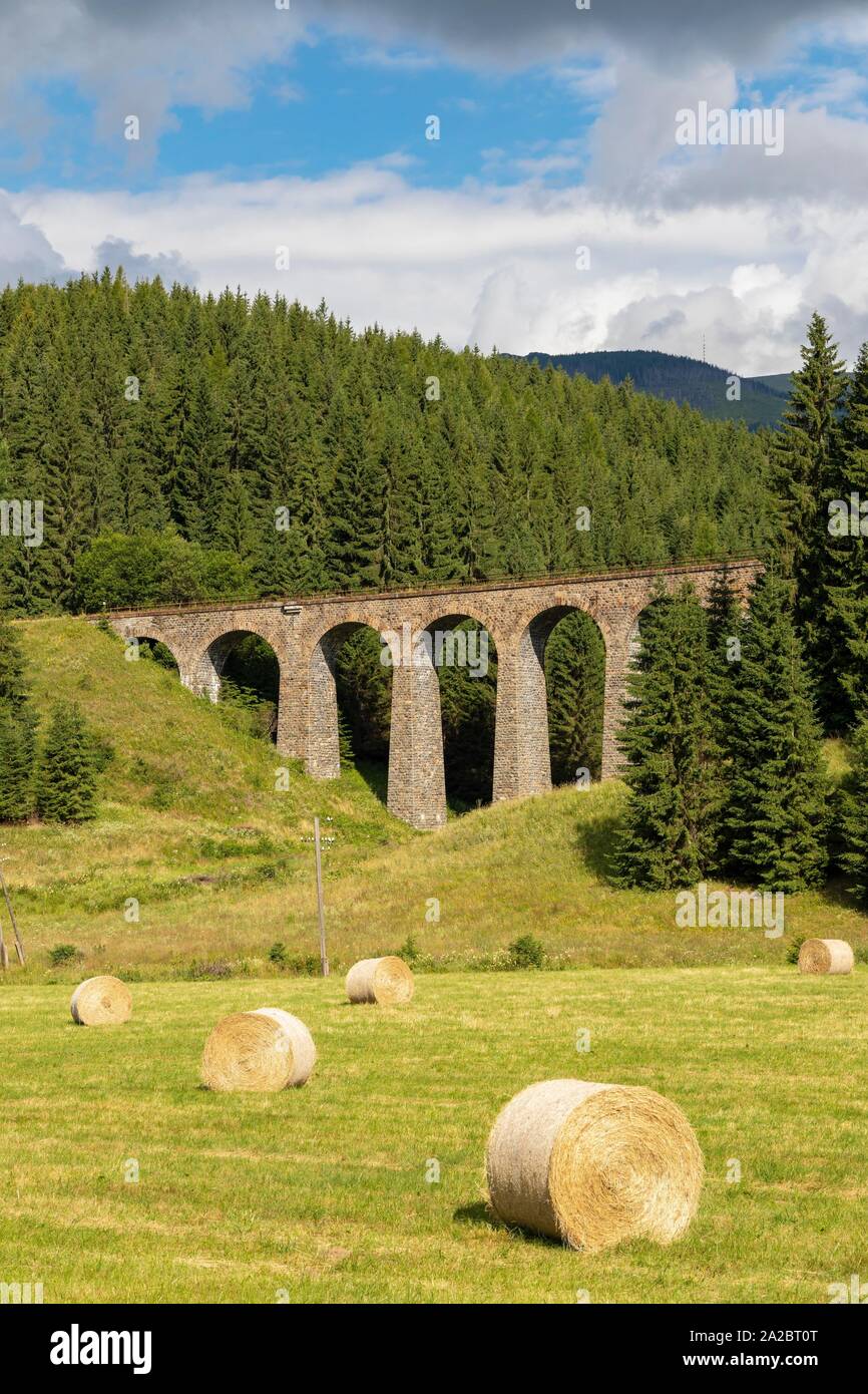 Chmarossky viaduct, old railroad, Telgart, Slovakia Stock Photo - Alamy