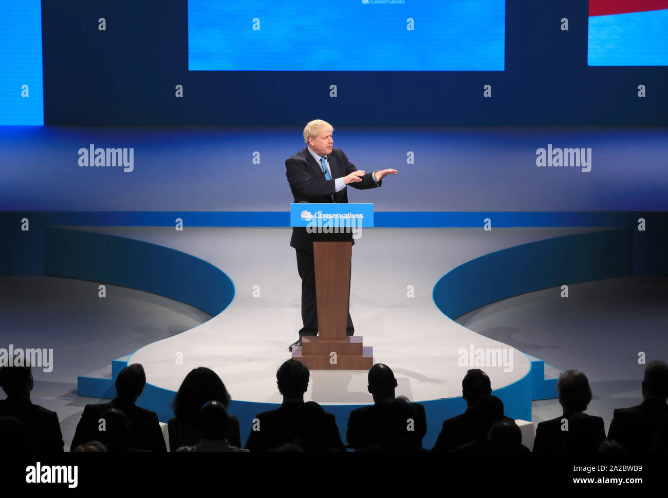 Prime Minister Boris Johnson delivers his speech during the ...