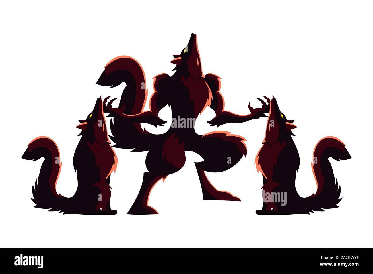 werewolf design, Halloween holiday horror scary celebration autumn dark ...