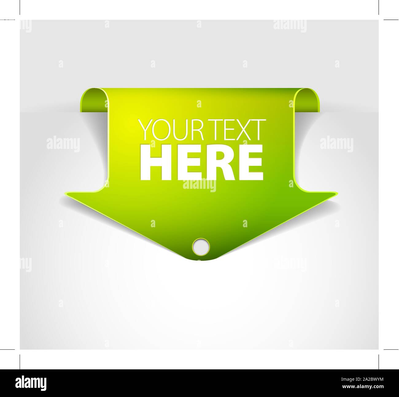 Green arrow bookmark - arrow pointing at the content Stock Vector Image ...