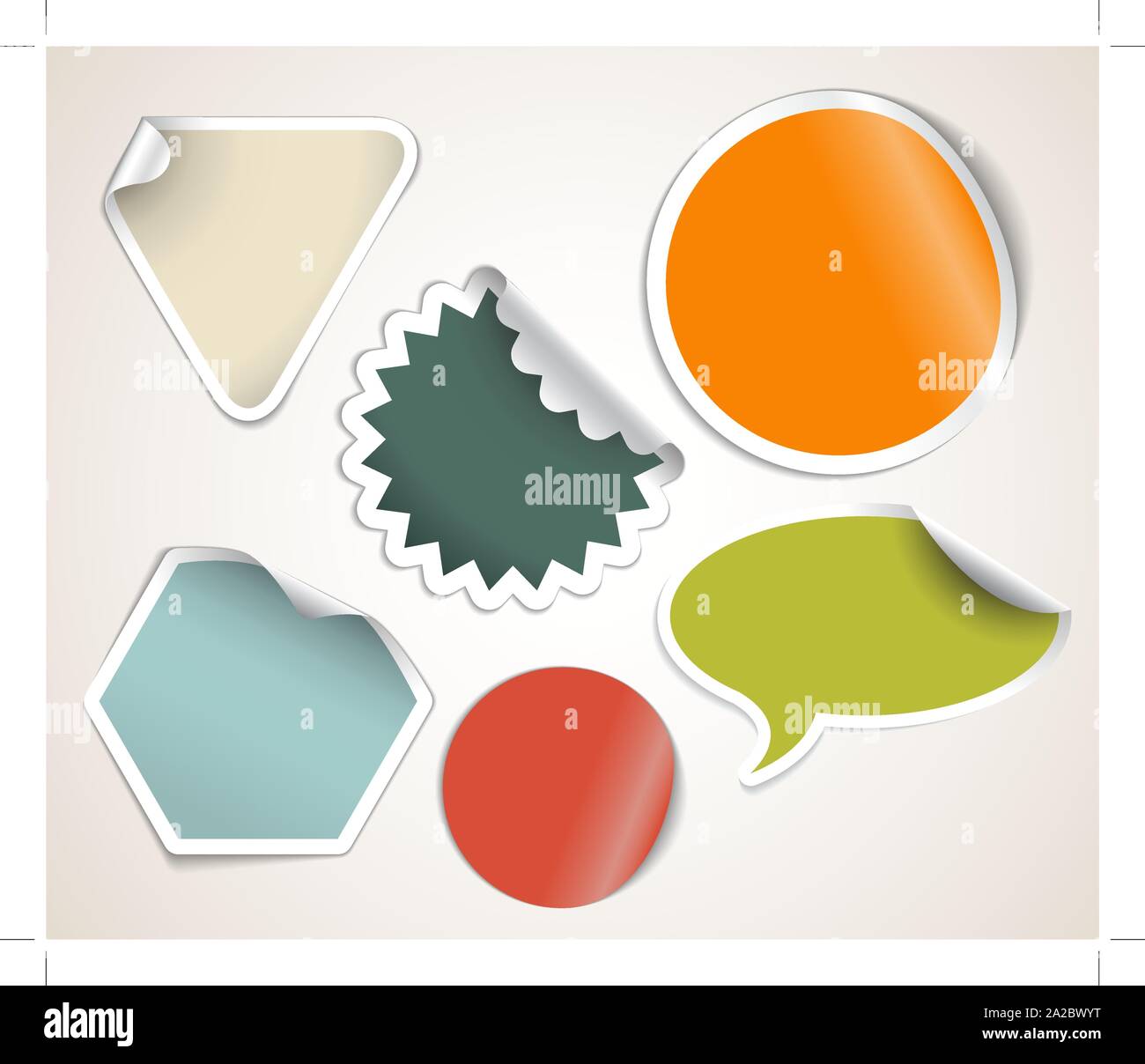 Set of labels badges and stickers with retro colors Stock Vector Image ...