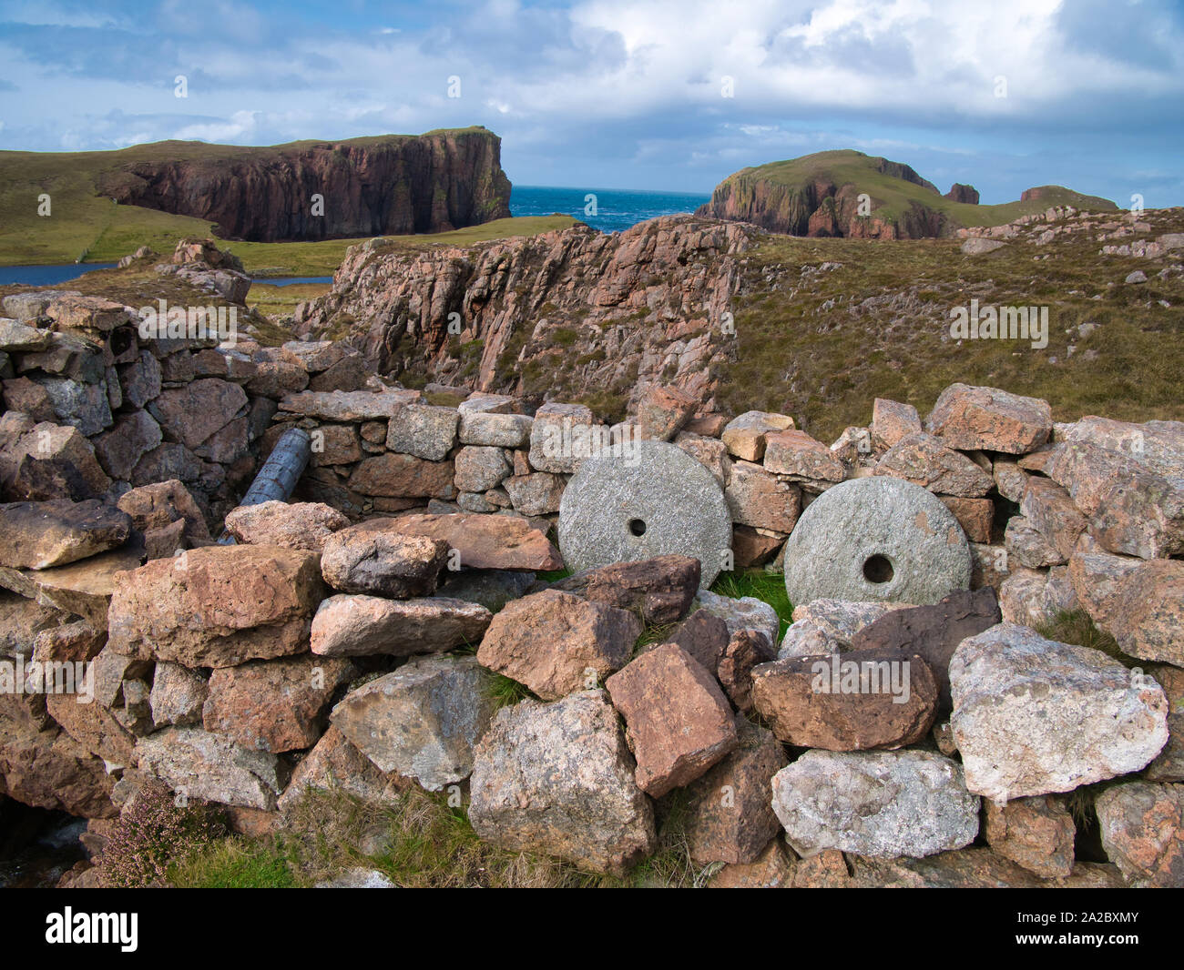 The ruins of the disused water mill near North Ham on Muckle Roe ...