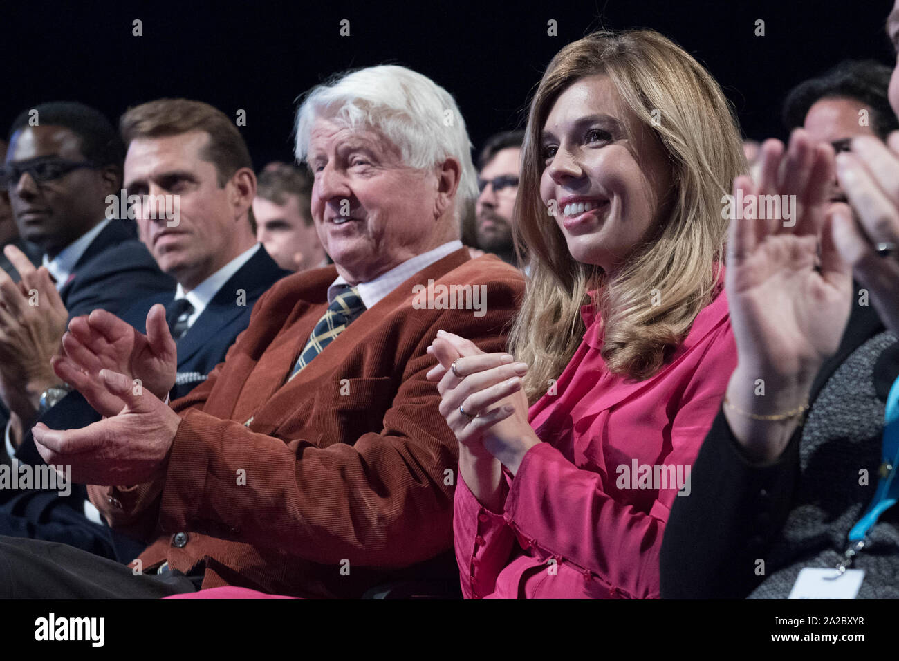Carrie Symonds and Stanley Johnson, the partner and father of Prime ...