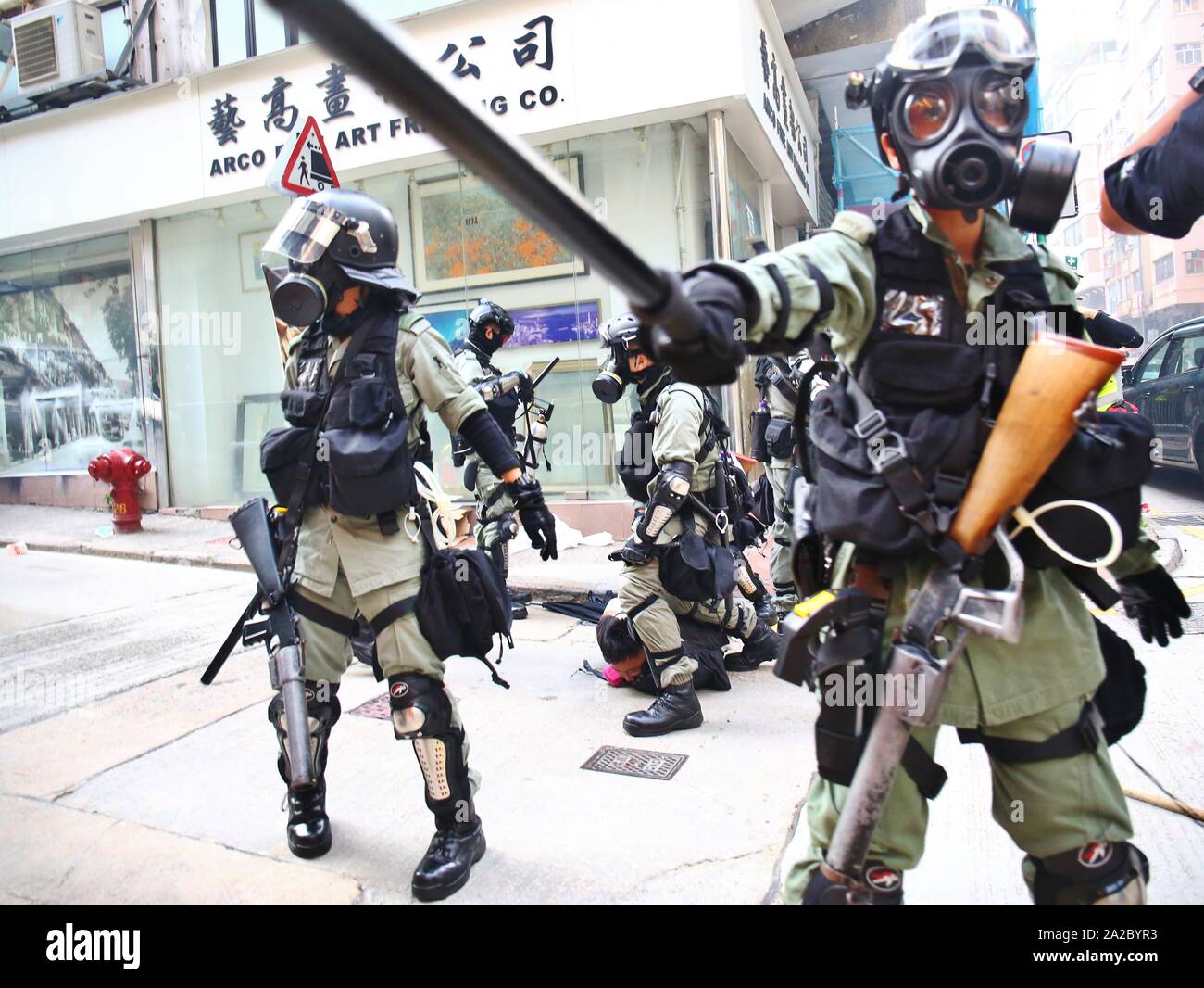 Hong Kong, China. 1st, October 2019. Thousands of pro-democracy ...