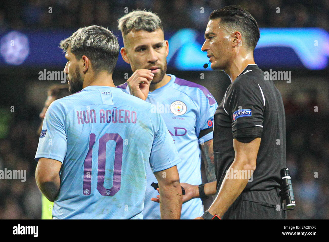 VAR checks a penalty decision during the UEFA Champions League group ...