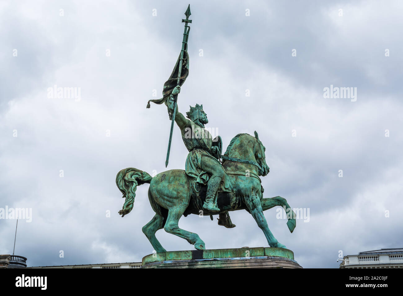 Equestrian statue godfrey de bouillon hi-res stock photography and ...