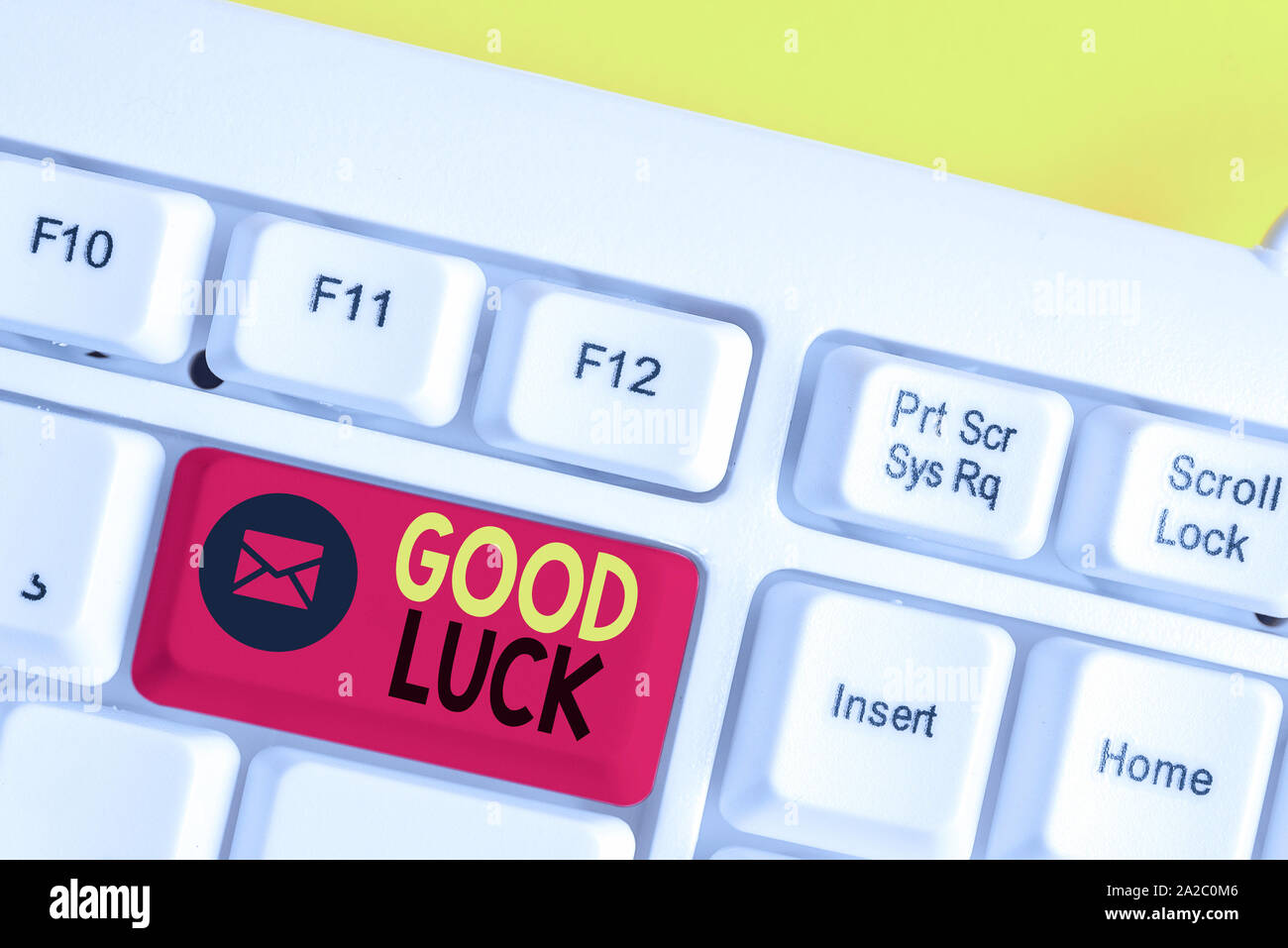 Text sign showing Good Luck. Business photo text A positive fortune or ...