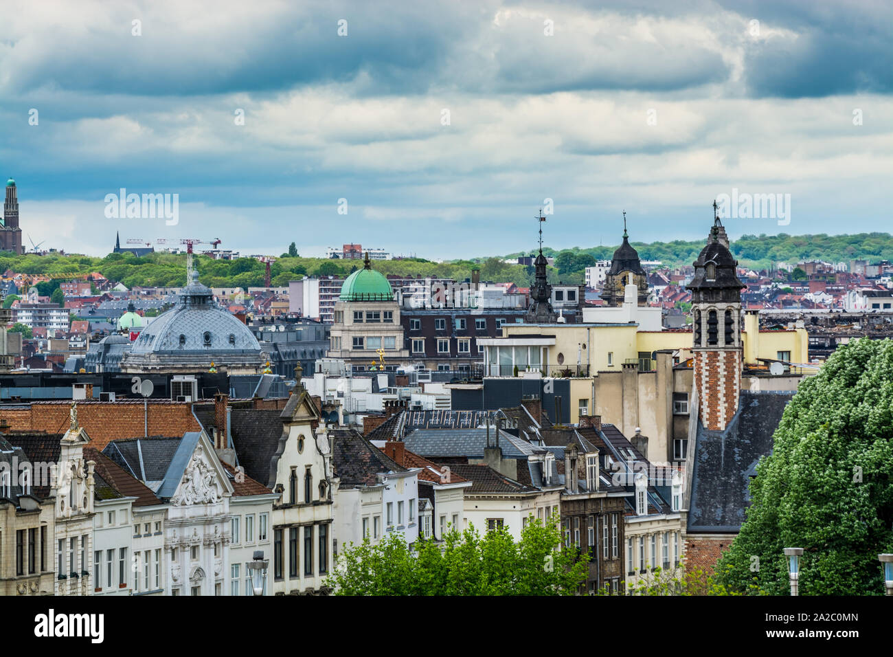 Brussels landmarks aerial hi-res stock photography and images - Alamy