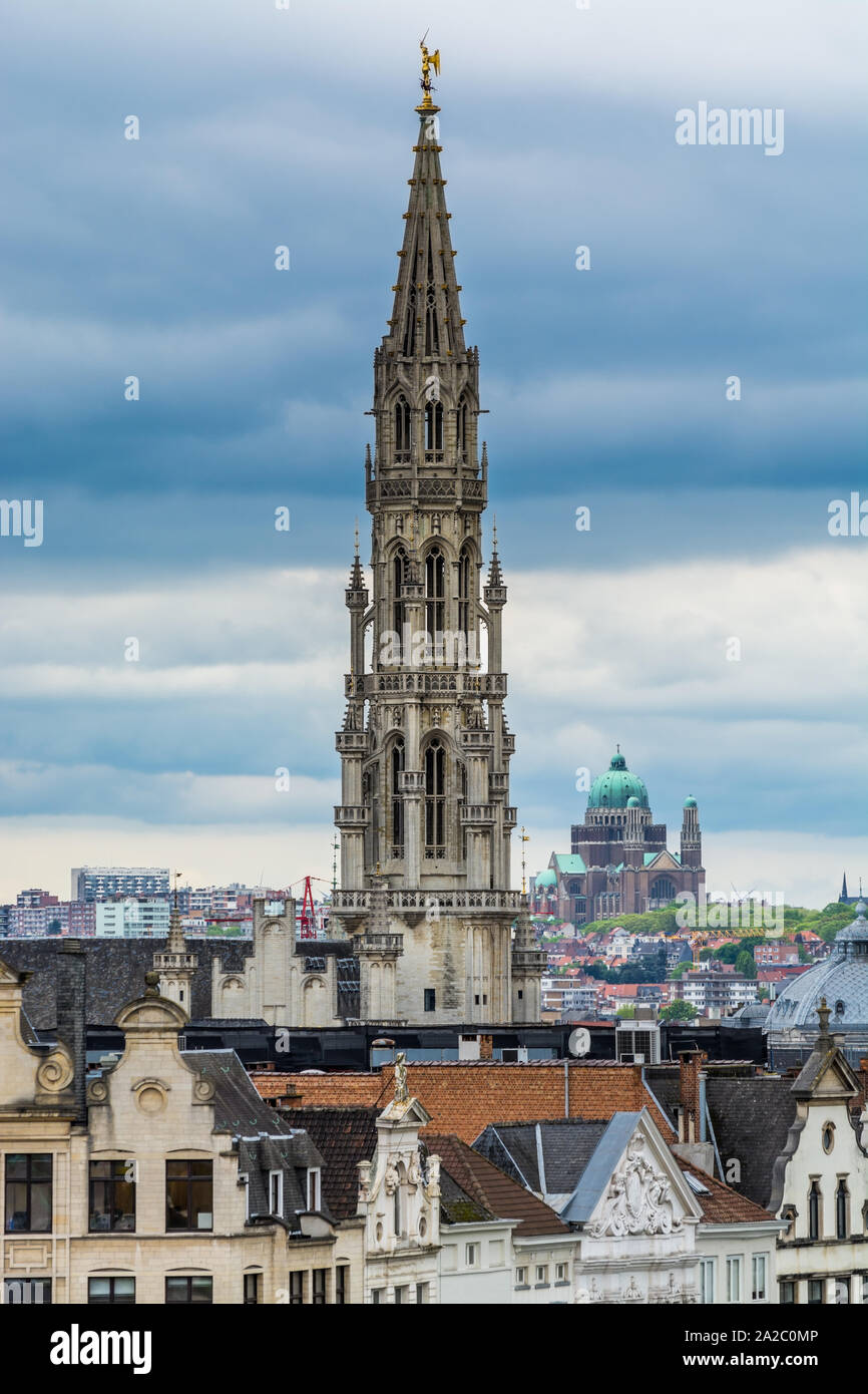 Town hall brussels aerial hi-res stock photography and images - Alamy