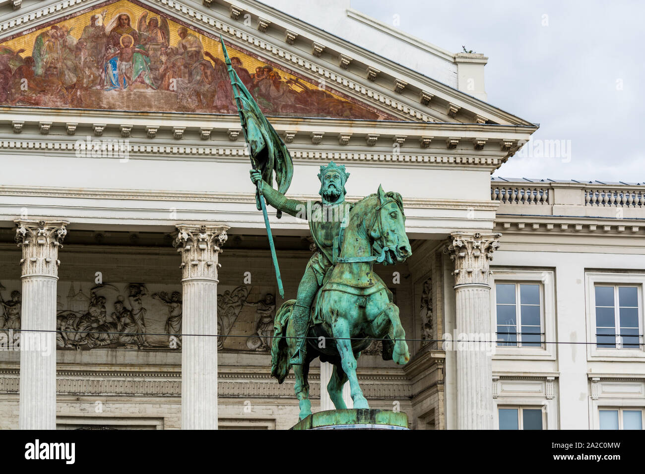 Equestrian statue godfrey de bouillon hi-res stock photography and ...