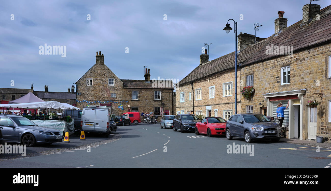 The Market place and street scenes at rural north Yorkshire Masham.14 ...