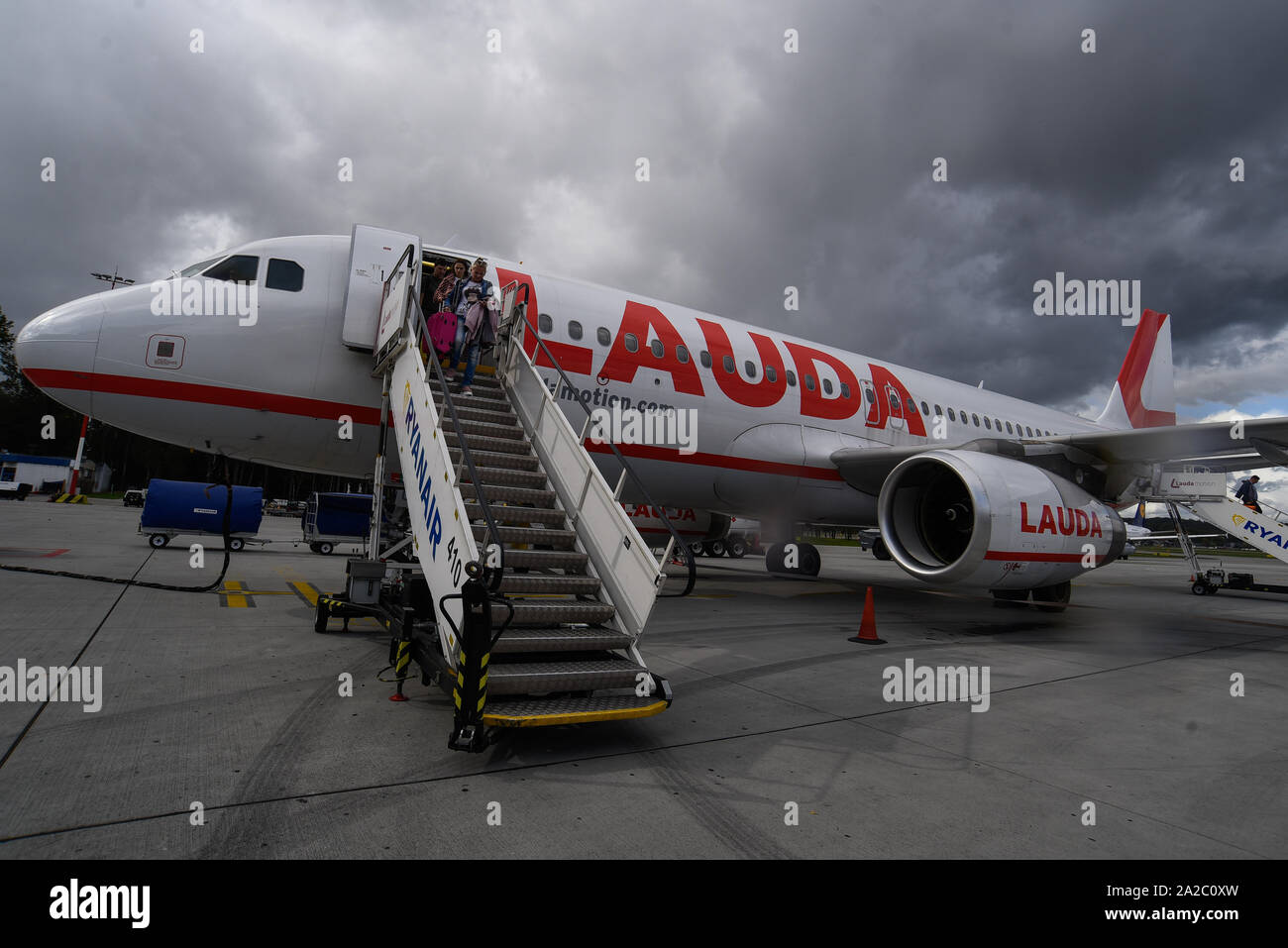Lauda Motion Airbus A320-200 aircraft seen at the Vienna International ...