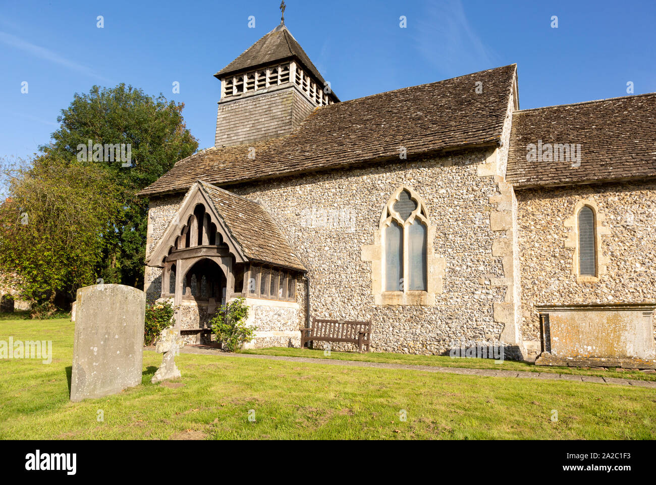 Village parish church of All Saints, Froxfield, Wiltshire, England, UK ...