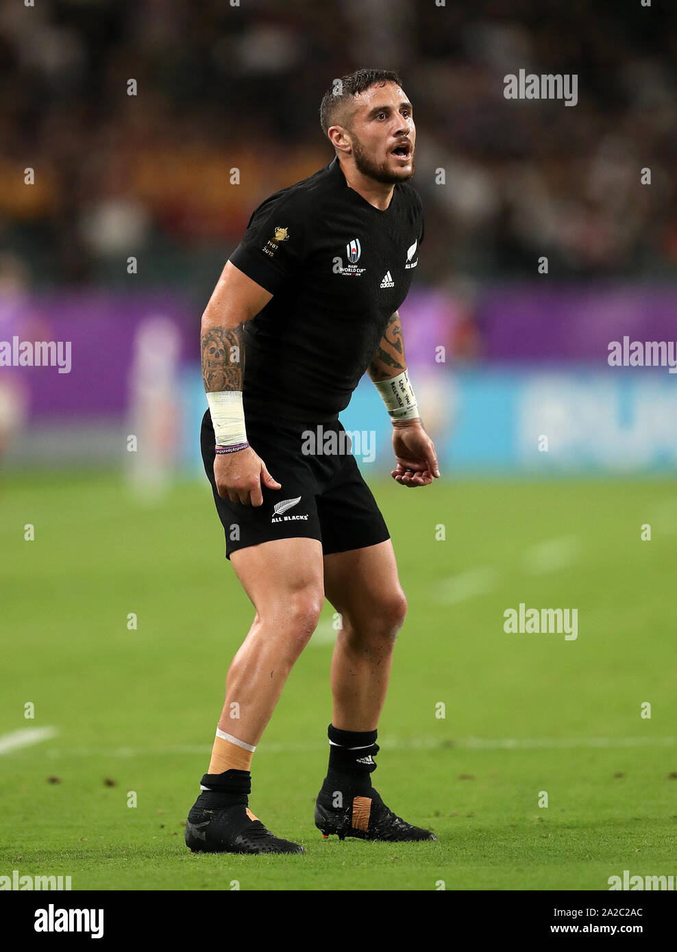 New Zealand's TJ Perenara during the 2019 Rugby World Cup match at Oita ...