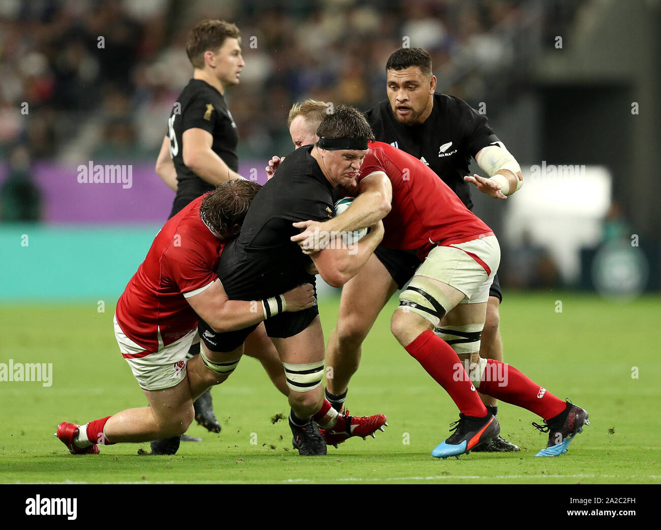 New Zealand's Scott Barrett in action during the 2019 Rugby World Cup ...