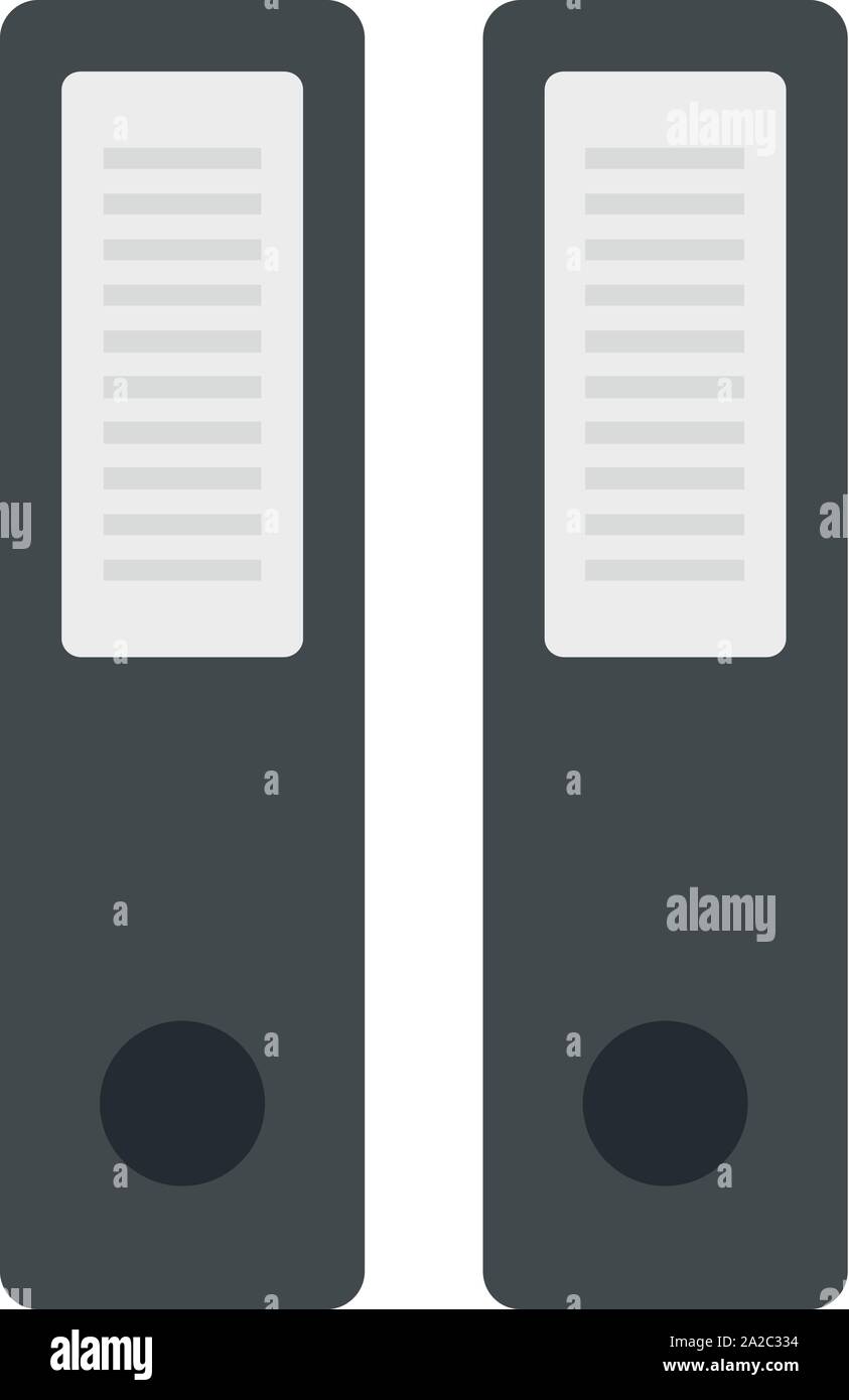 Plastic folder icon. Flat illustration of plastic folder vector icon ...