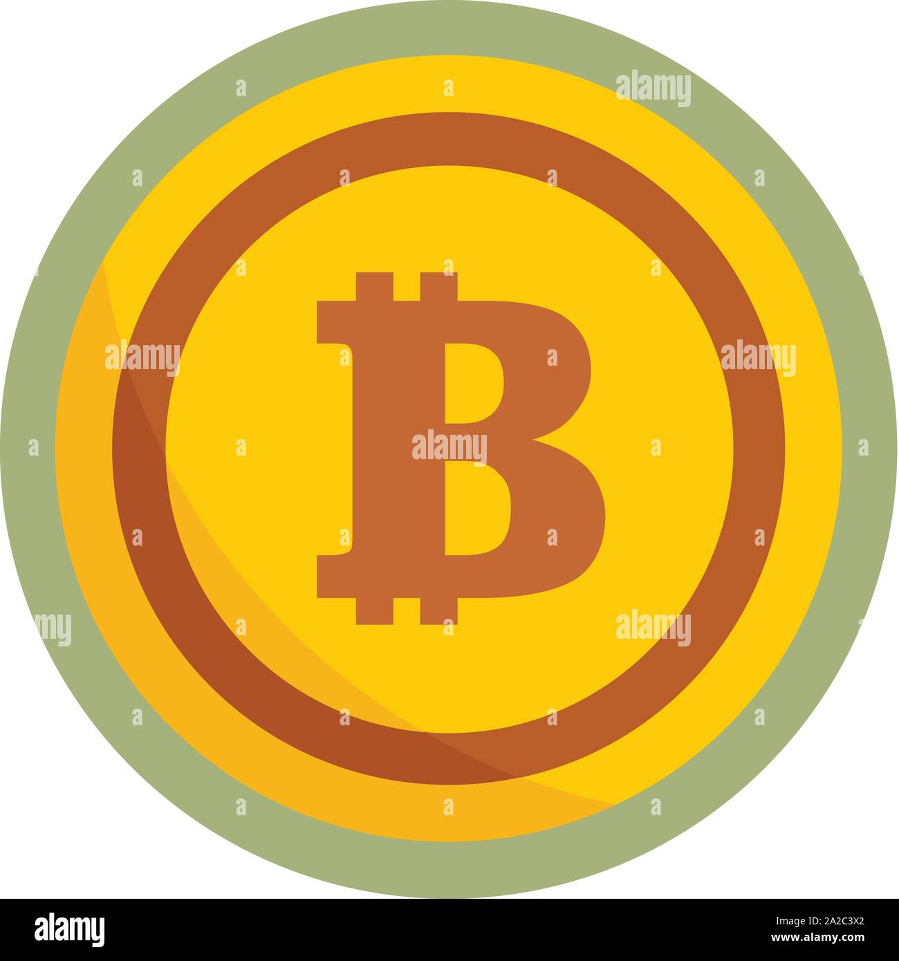 Bitcoin icon. Flat illustration of bitcoin vector icon for web design Stock Vector Image & Art ...