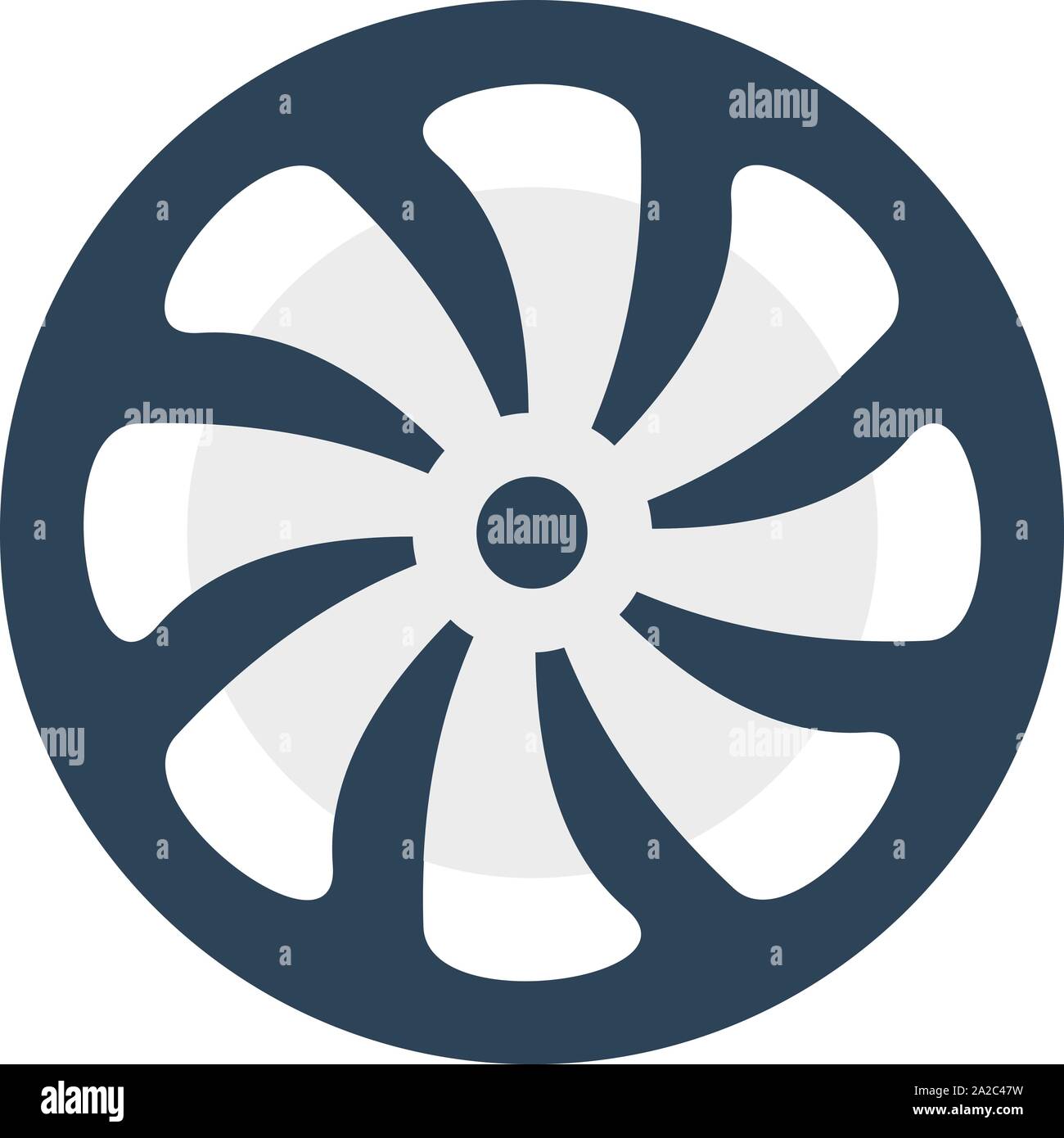 Computer fan icon. Flat illustration of computer fan vector icon for ...