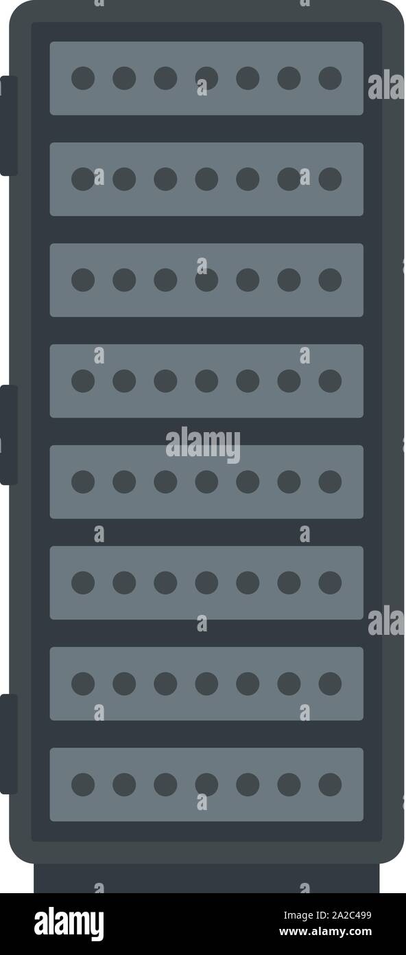 Server rack icon. Flat illustration of server rack vector icon for web ...