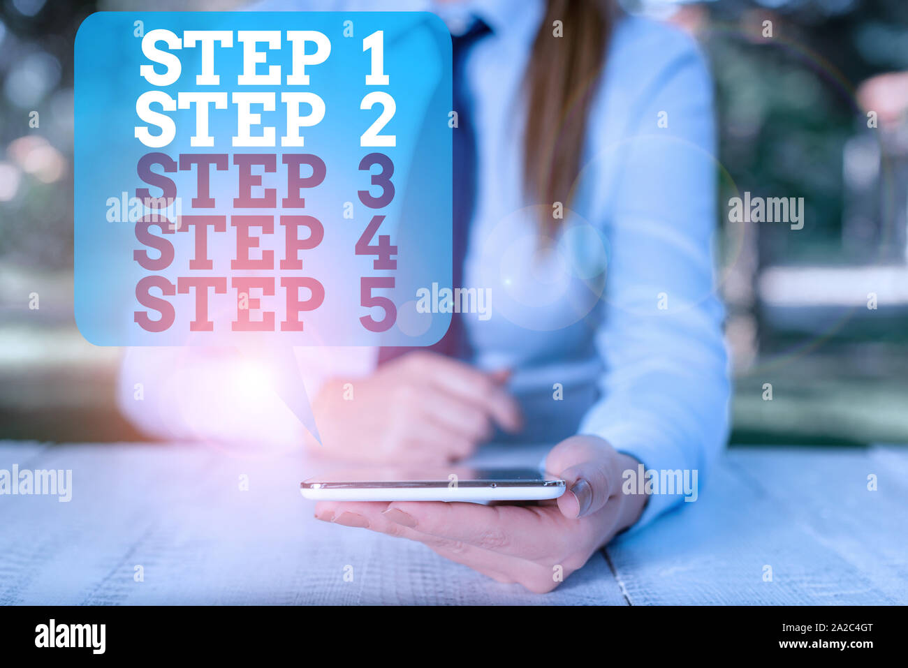 Writing note showing Step 1, 2, 3, 4 and 5. Business concept for Steps ...