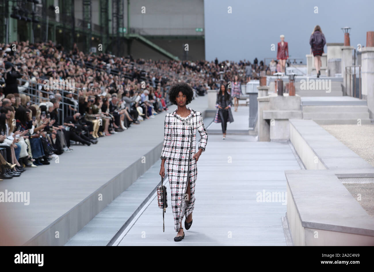Paris, France. 1st Oct, 2019. Models present creations of French ...