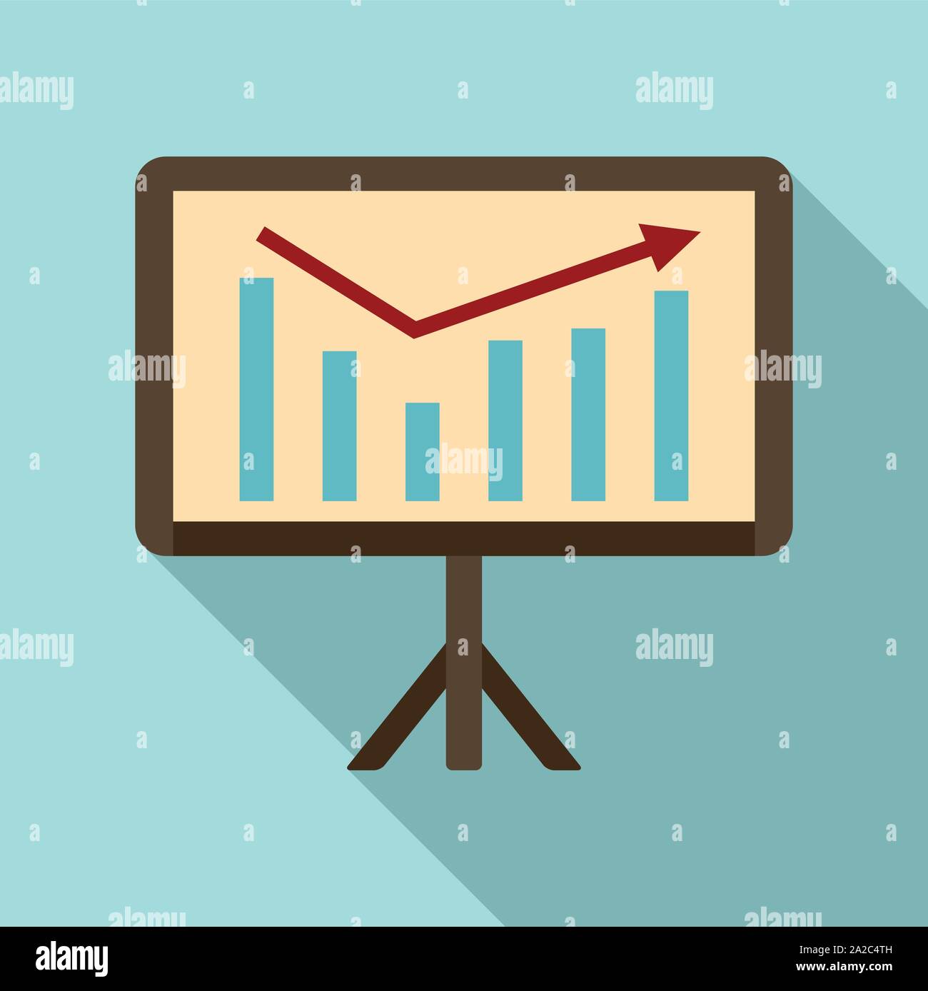 Graph stand banner icon. Flat illustration of graph stand banner vector ... Graph stand banner icon. Flat illustration of graph stand banner vector ...