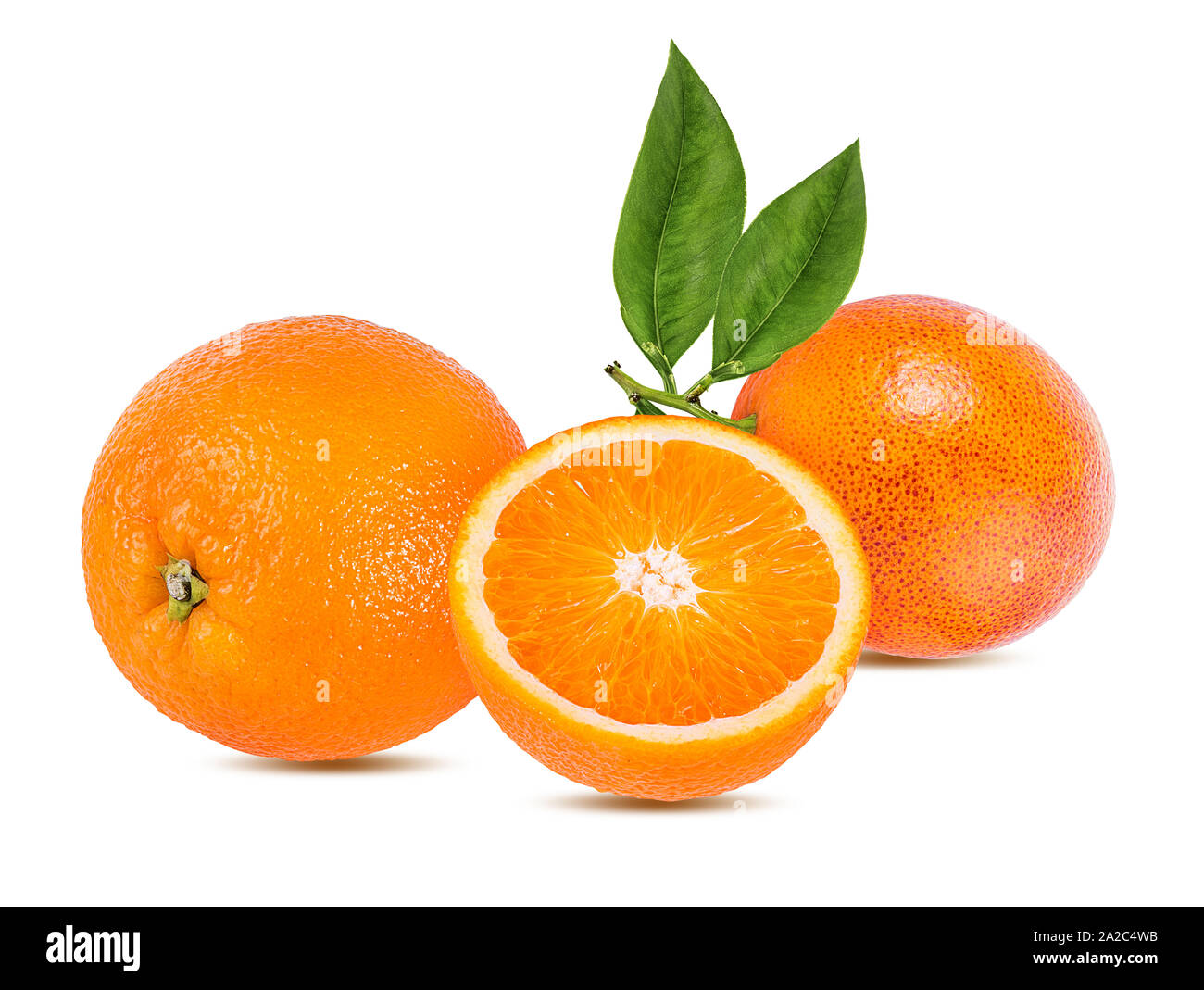 Ripe orange isolated on white background Stock Photo - Alamy