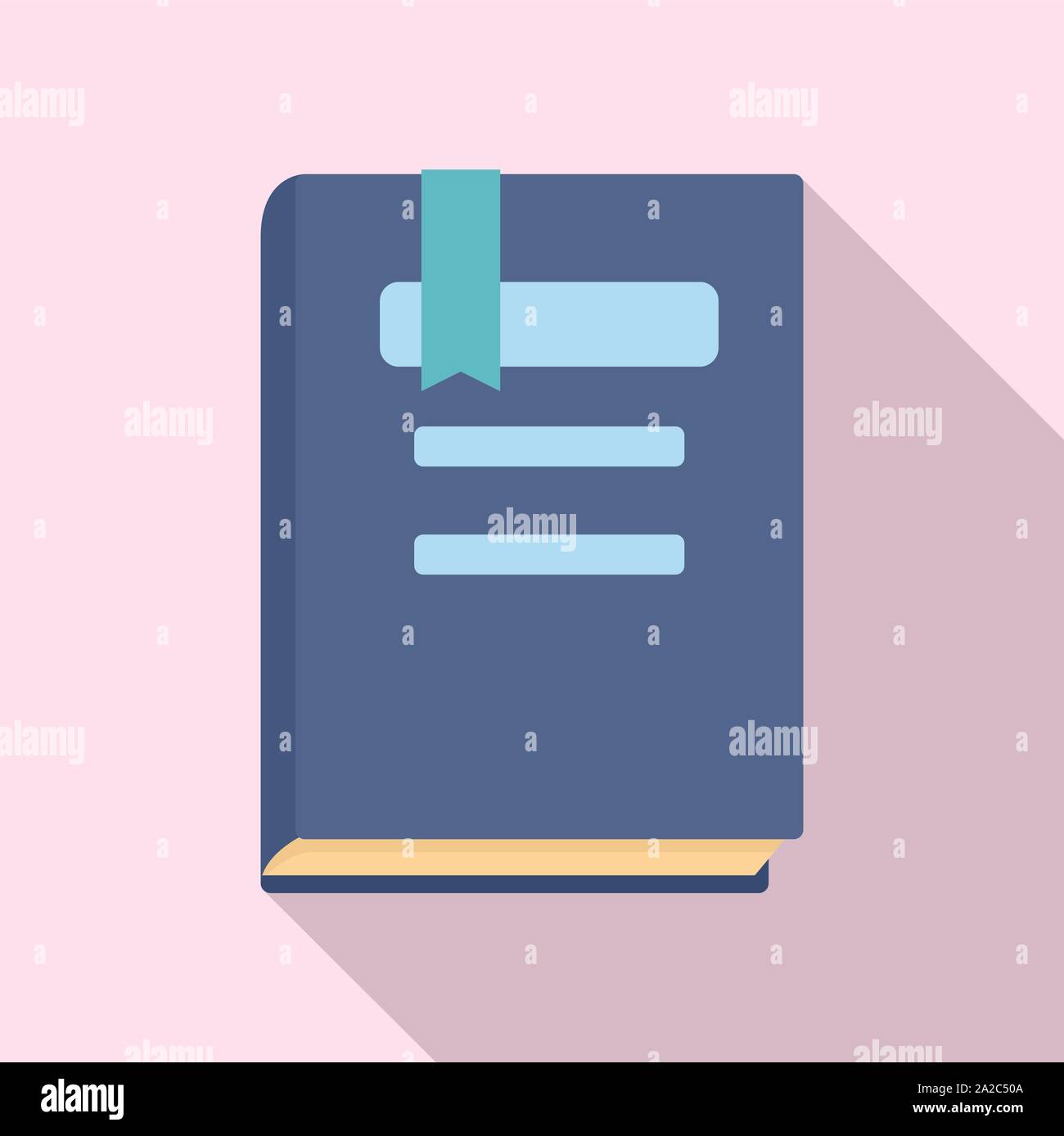 Learning book icon. Flat illustration of learning book vector icon for ...