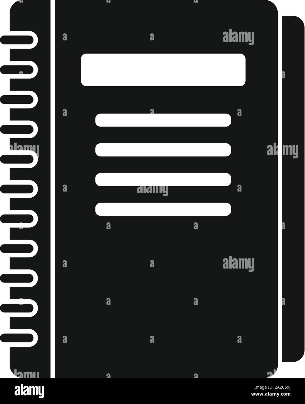 Staff notebook icon. Simple illustration of staff notebook vector icon ...