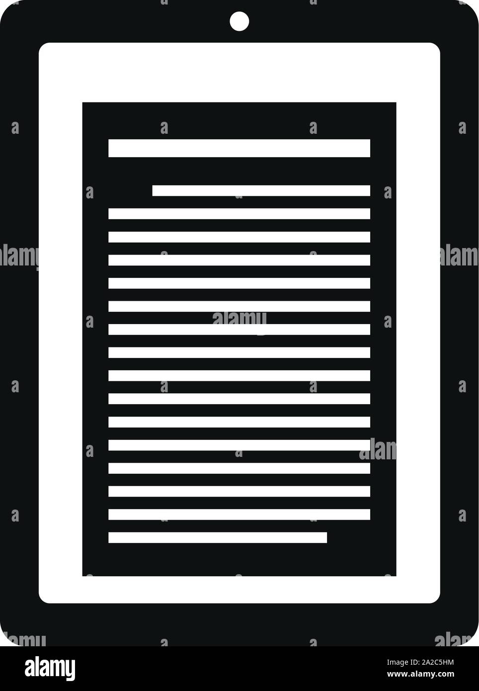 Reader tablet icon. Simple illustration of reader tablet vector icon ...