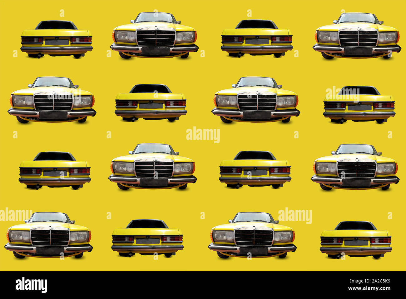 Vintage yellow German car Stock Photo - Alamy