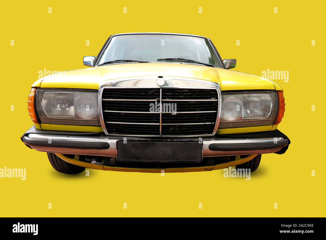 Vintage yellow German car Stock Photo - Alamy
