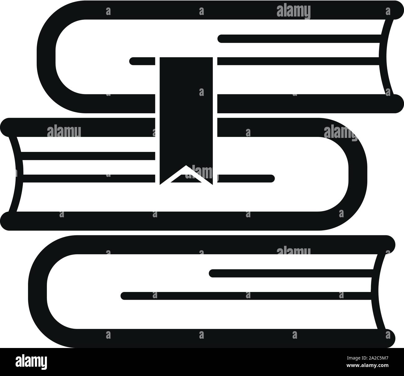 Books stack icon. Simple illustration of books stack vector icon for ...